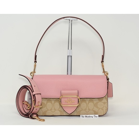 Coach | Bags | Coach Morgan Shoulder Bag Signature Canvas Powder Pink ...